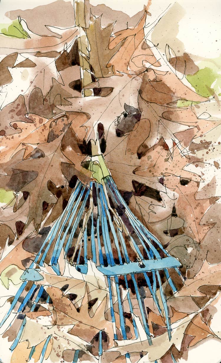 My broken rake | Shari Blaukopf's Sketchbook