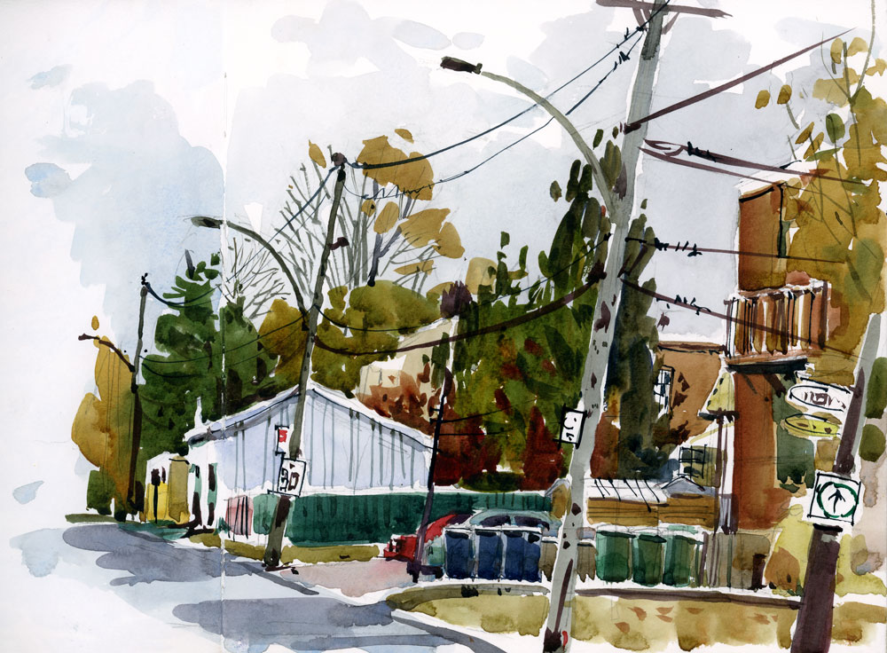 A step-by-step street scene | Shari Blaukopf's Sketchbook