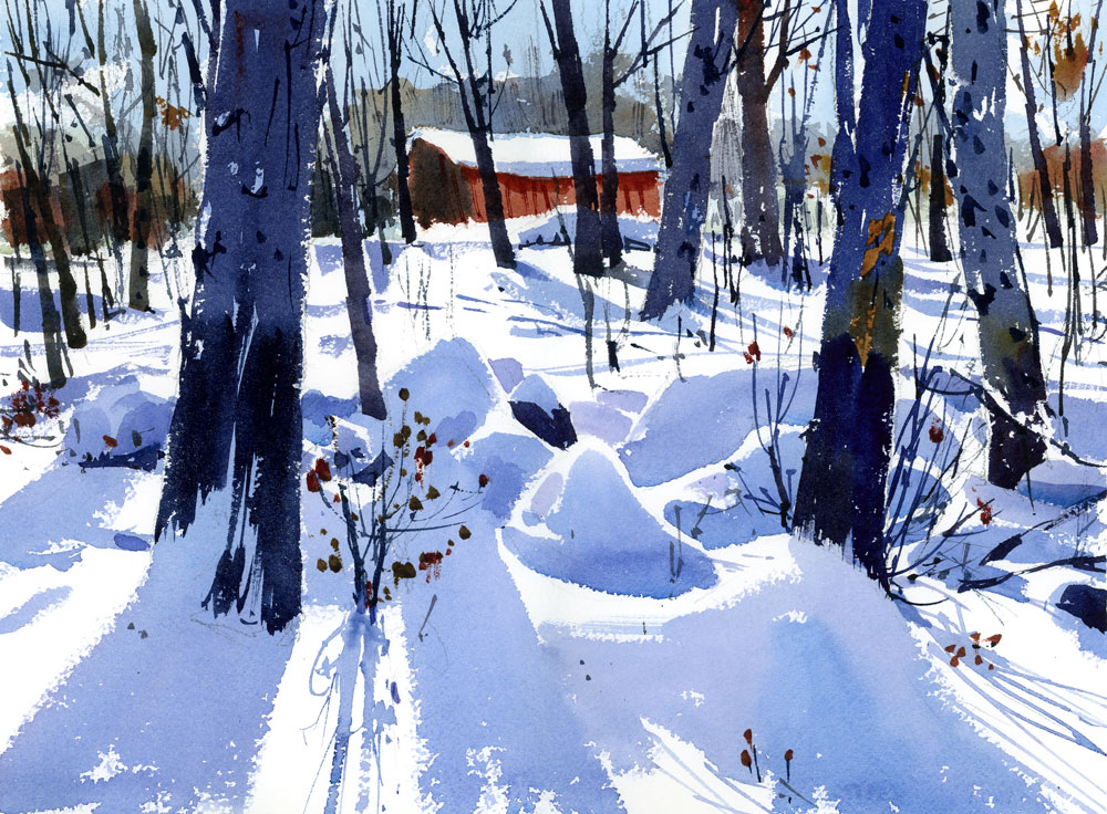 A recipe for snow shadows | Shari Blaukopf's Sketchbook