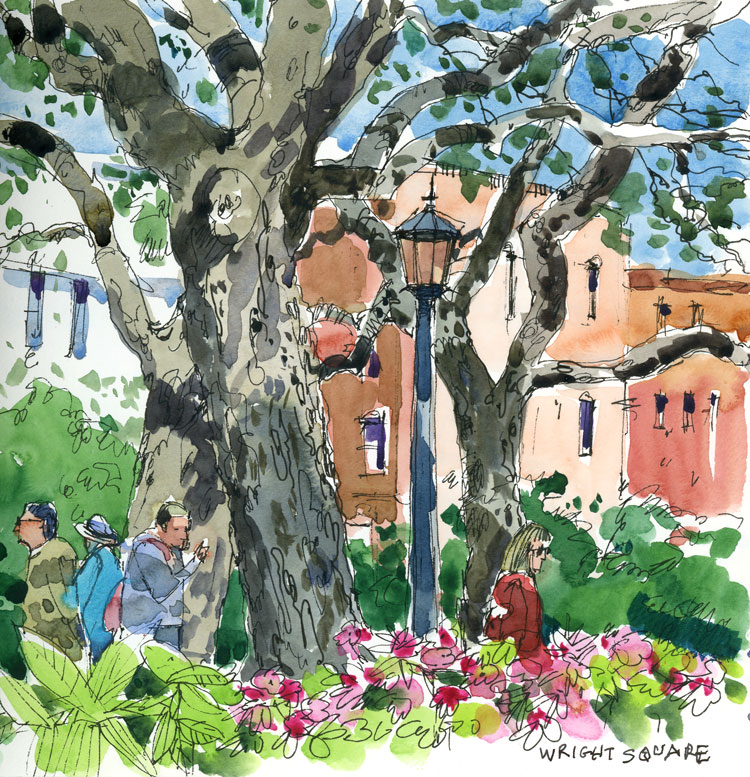 The extras on Wright Square | Shari Blaukopf's Sketchbook