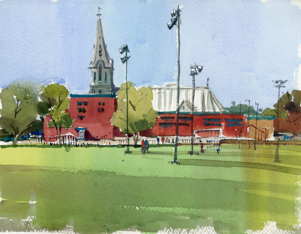 Church and school | Shari Blaukopf's Sketchbook