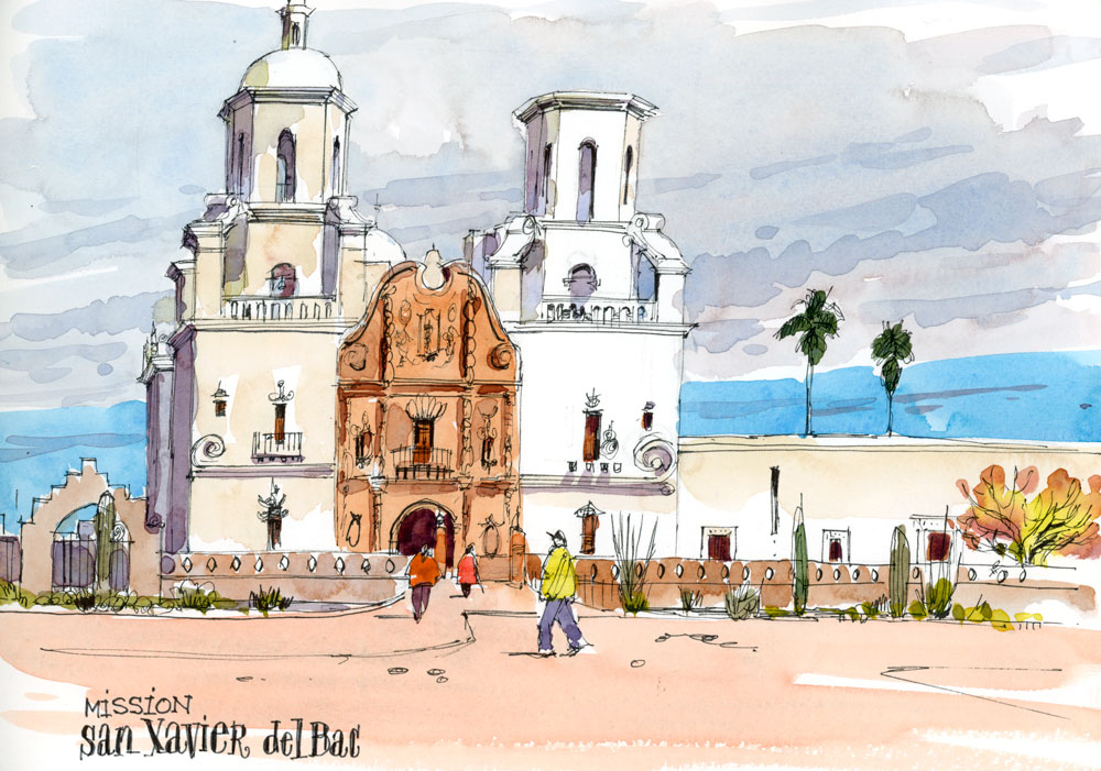 The White Dove of the Desert x 3 | Shari Blaukopf's Sketchbook