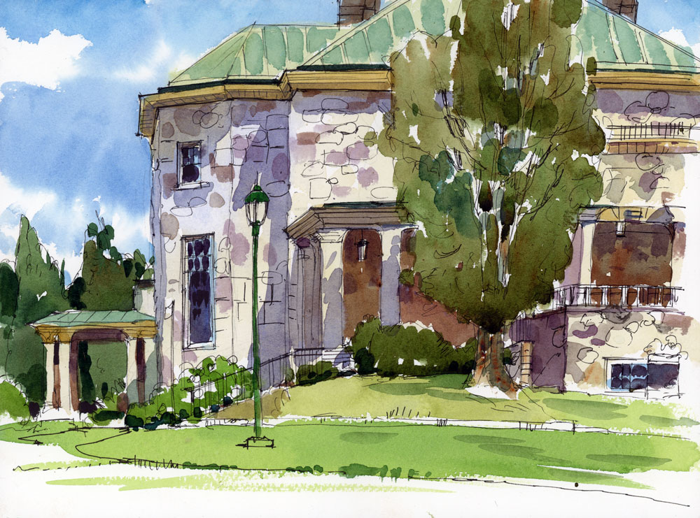 Sunday at Stewart Hall | Shari Blaukopf's Sketchbook